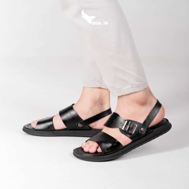 Jual Sandal Cowok Slip On Pria Kulit Skp-48 Reven Di Seller Reven ...