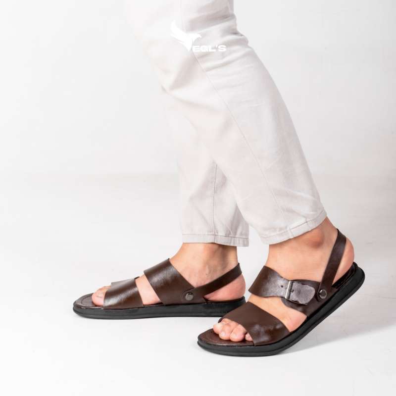 Jual Sandal Cowok Slip On Pria Kulit Skp-48 Reven Di Seller Reven ...