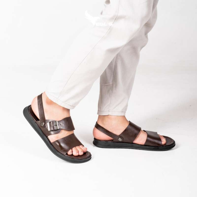 Jual Sandal Cowok Slip On Pria Kulit Skp-48 Reven Di Seller Reven ...