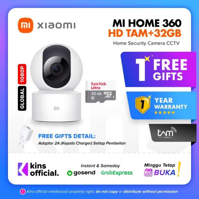 Jual Xiaomi Mi Home Smart Security Camera 360Â° 1080P Ip Cam Cctv Inter ...