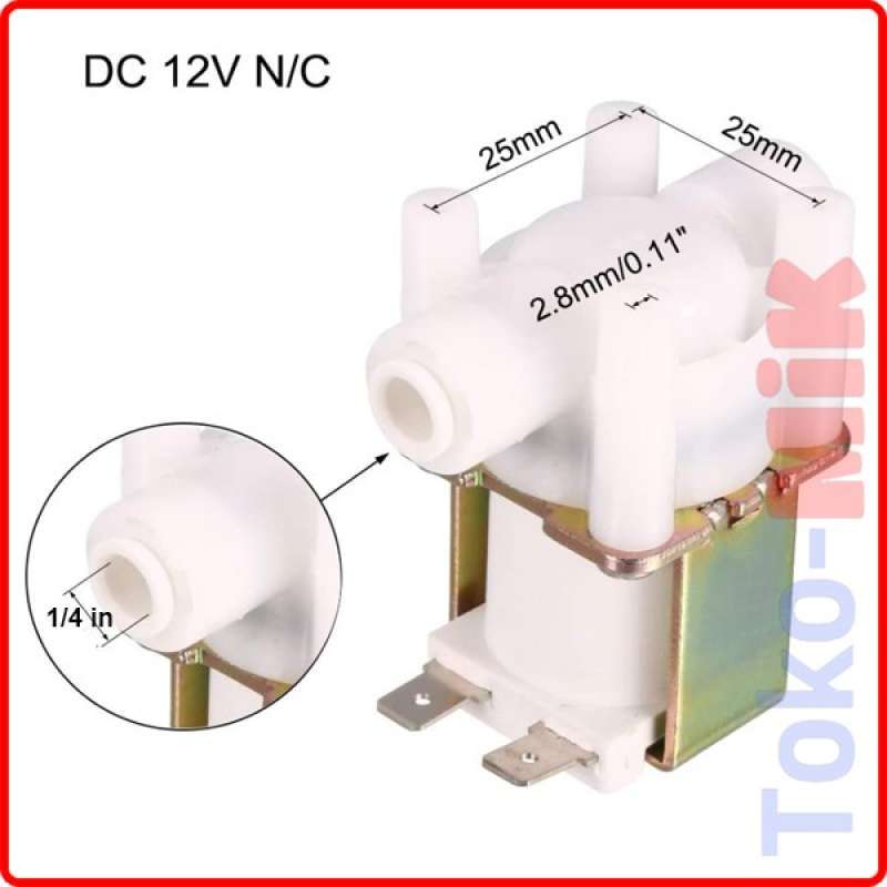 Promo Solenoid Valve Water Purifier RO DC 12V NC Quick Connect Selang 1 ...