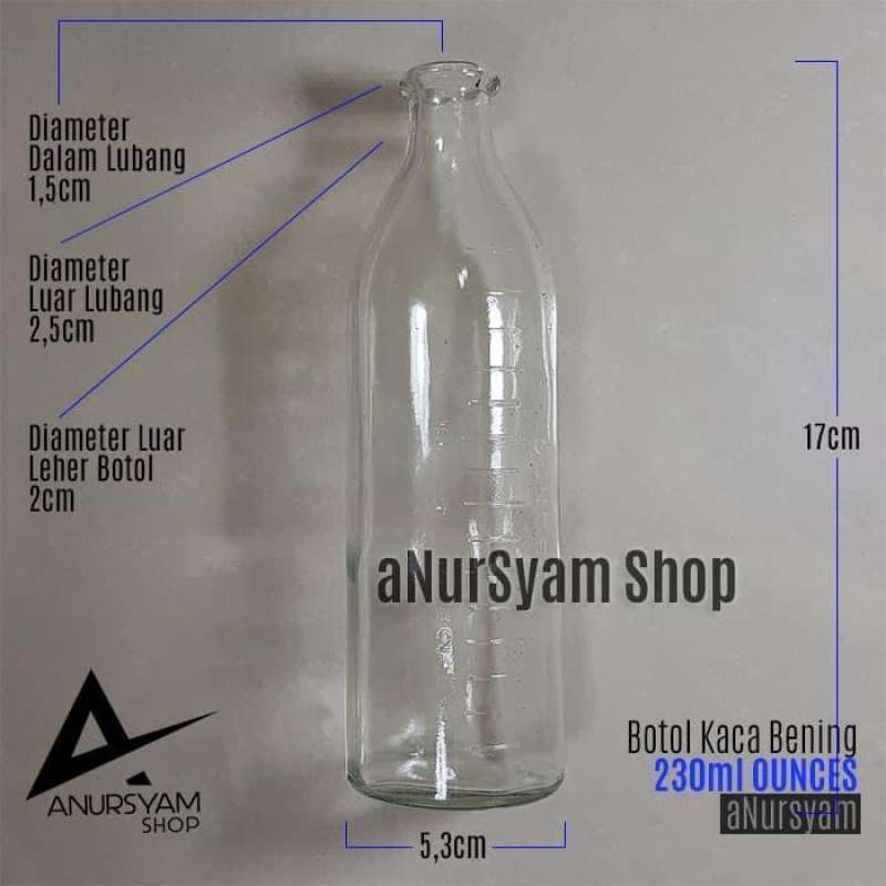 Jual Botol Kaca 250ml Bening / Botol 250ml Kaca Bening / Botol Beling ...