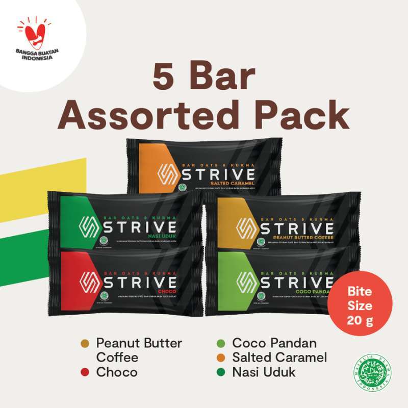 Jual Strive Bite Energy Bar Rasa Mix 1 Box Isi 5 20gr X 5-pcs Di Seller ...