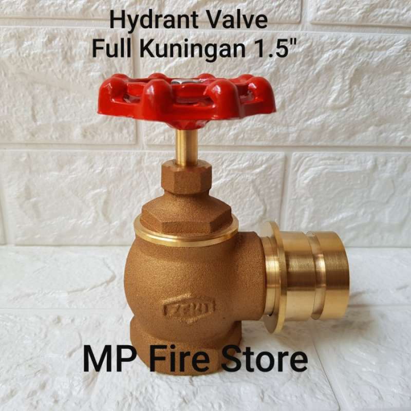 Promo Kran Hidran Hydrant Valve Pemadam Zeki 1.5 Inch Full Kuningan ...