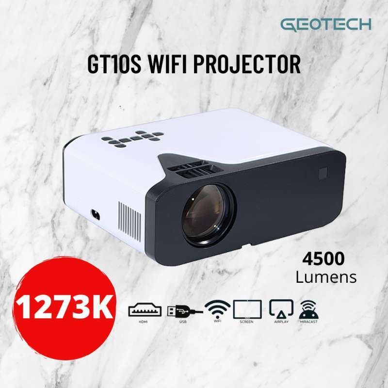 Jual Proyektor GEOTECH GT10S WIFI Projector Hp / Laptop Free Kabel HDMI ...