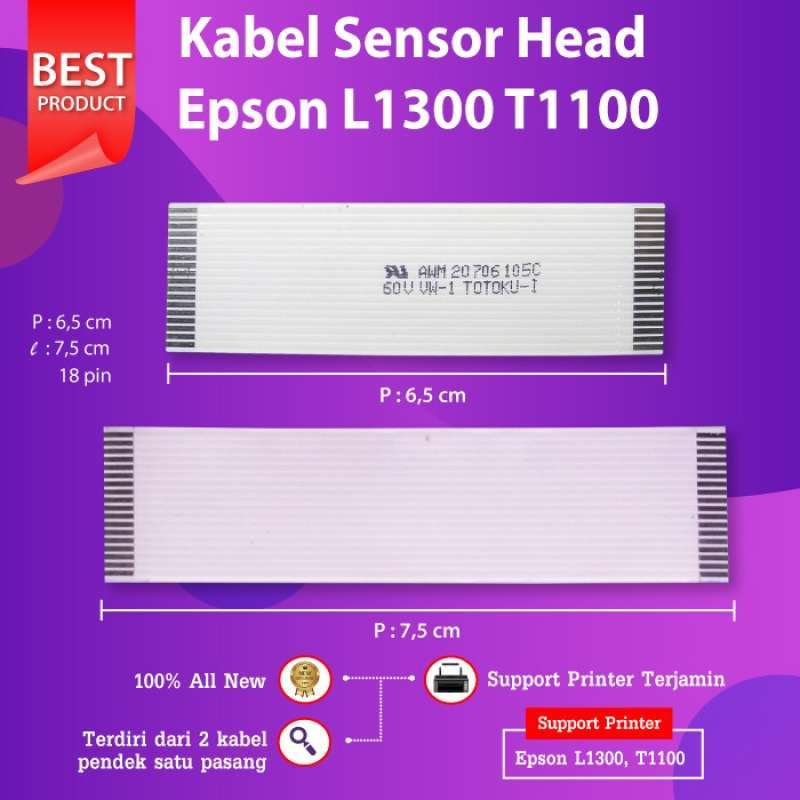 Jual Kabel Sensor Head Epson L1300 T1100 Flexible Cable Printer L1300 ...