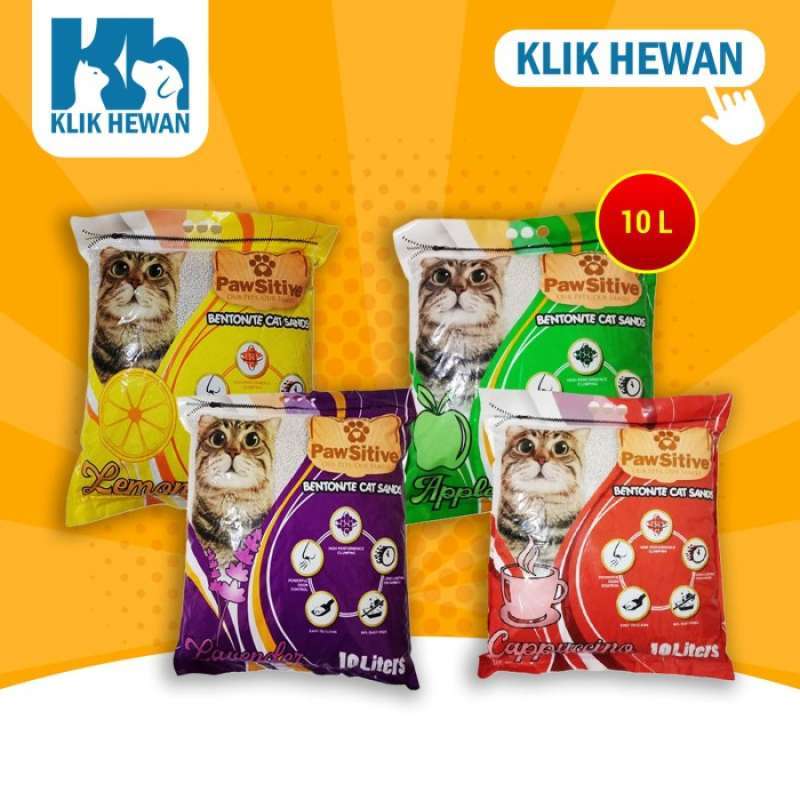 Promo Pasir Kucing Pawsitive Gumpal Wangi Catsand 10LT Cat Liter ...