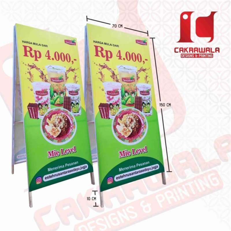 Jual Stand Banner Kayu Ukuran 70 X 160 - Standing Banner Kayu Promosi ...