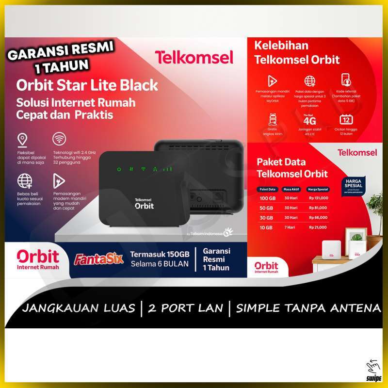 Promo Modem Router WiFi Telkomsel Orbit Star Lite Internet Penghubung ...