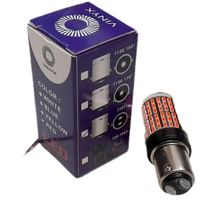 Jual LAMPU LED REM 1157-144 TITIK MATA PUTAR WARNA MERAH MEREK VYNIX di ...