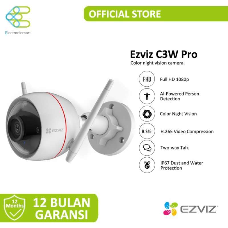 Promo Ezviz C3W Pro 4Mp Outdoor Color Night Vision Smart Ip Camera ...