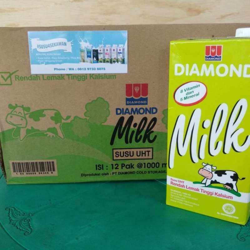 Promo Susu Uht Diamond Low Fat Diskon 13% di Seller Dhiya.id Shop ...