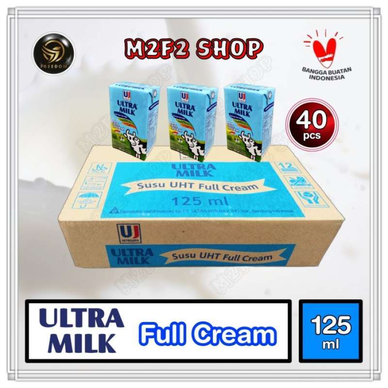 Promo Susu Ultra Mini Kotak Uht Rasa Full Cream - 125 Ml (Harga Karton ...