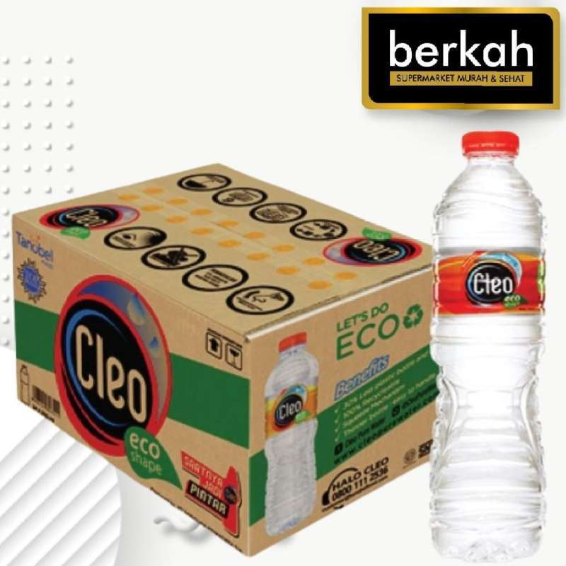 Promo CLEO ECOSHAPE 550 ML X 24 PCS 1 KARTON Diskon 1% di Seller Berkah ...
