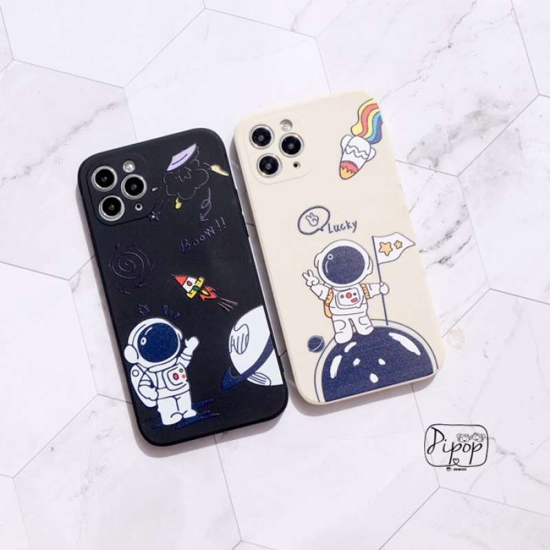 Jual ASTRONAUT LUCKY SQUARE EDGE CASE iPhone 12 12 PRO 12 MINI 12PROMAX ...