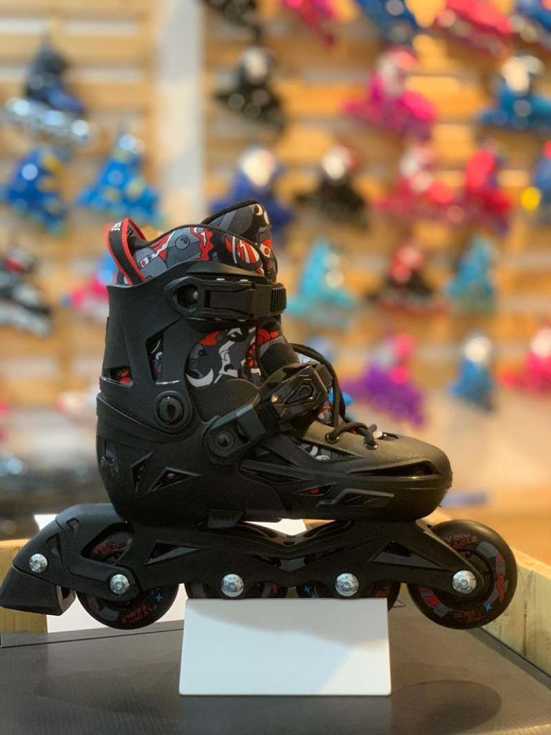 Jual Sepatu Roda Inline Skate Anak Flying Eagle NT2 Black di Seller ...