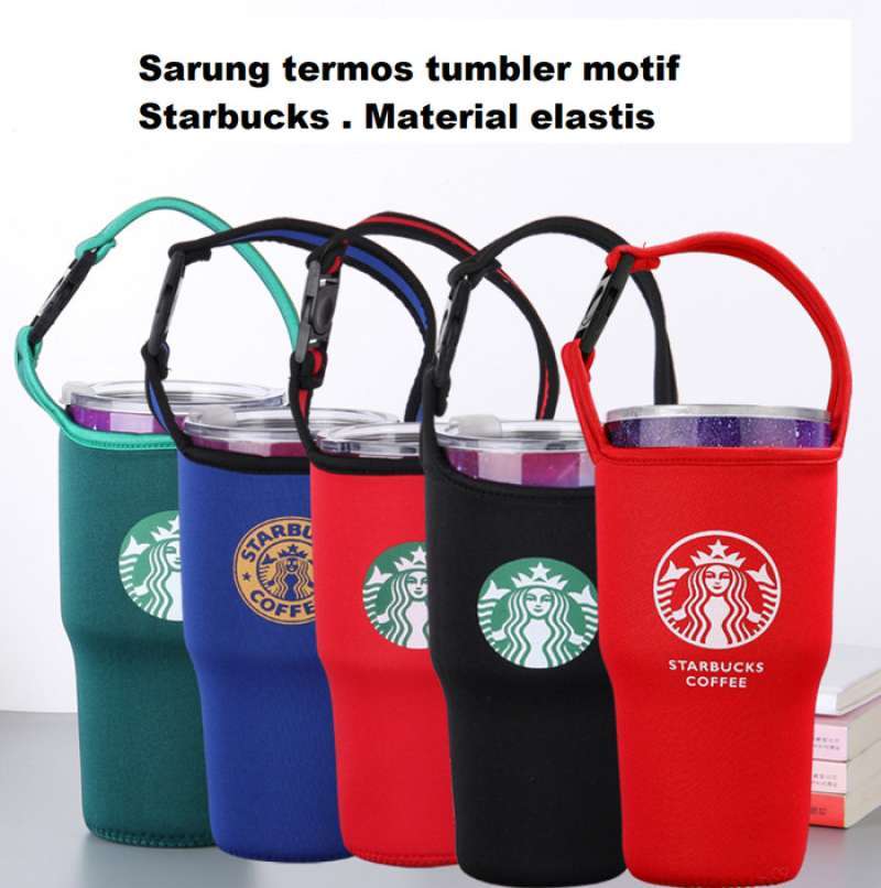 Promo Tas Termos Tumbler Sarung Botol Minum Elastis dengan Tali PENDEK ...