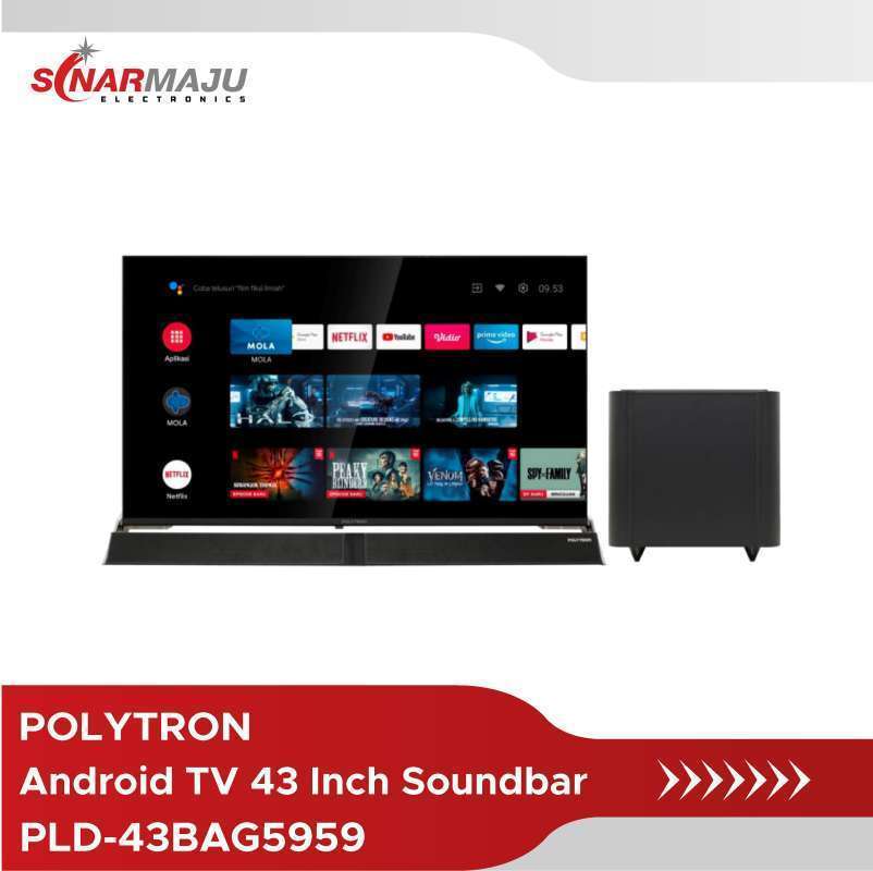 Jual Led Tv 43 Inch Polytron Full Hd Android Tv Soundbar Pld-43bag5959 ...