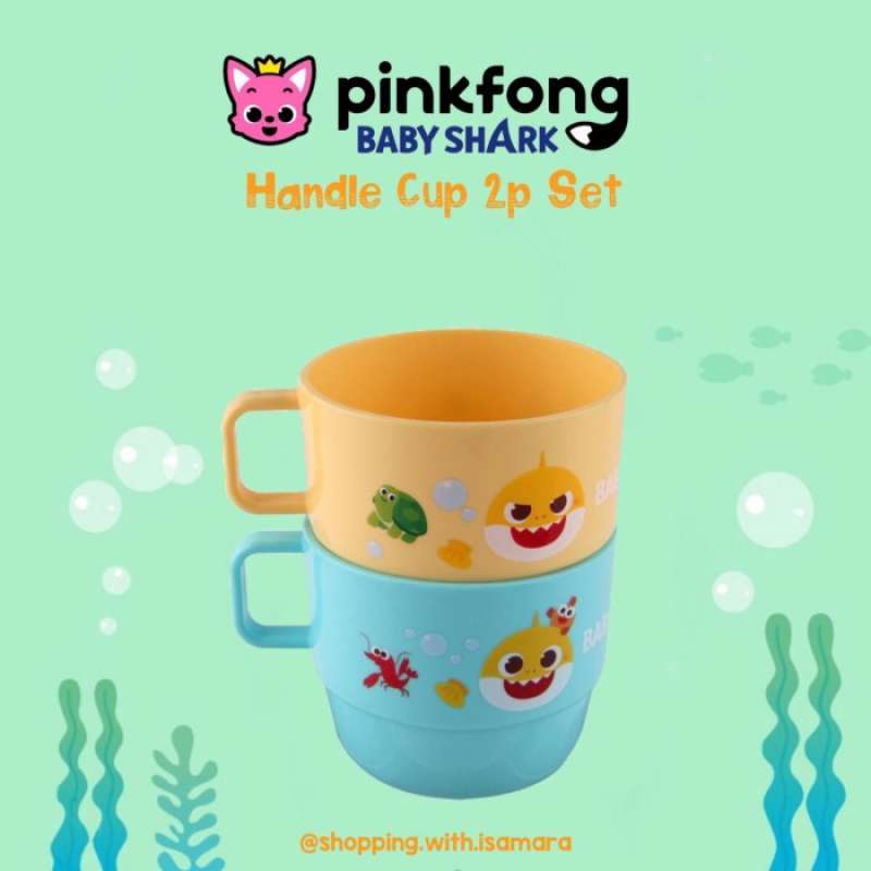 Jual Pinkfong Baby Shark Handle Cup 2P Set / Gelas Anak / Cangkir / Mug di Seller Honey Store ...