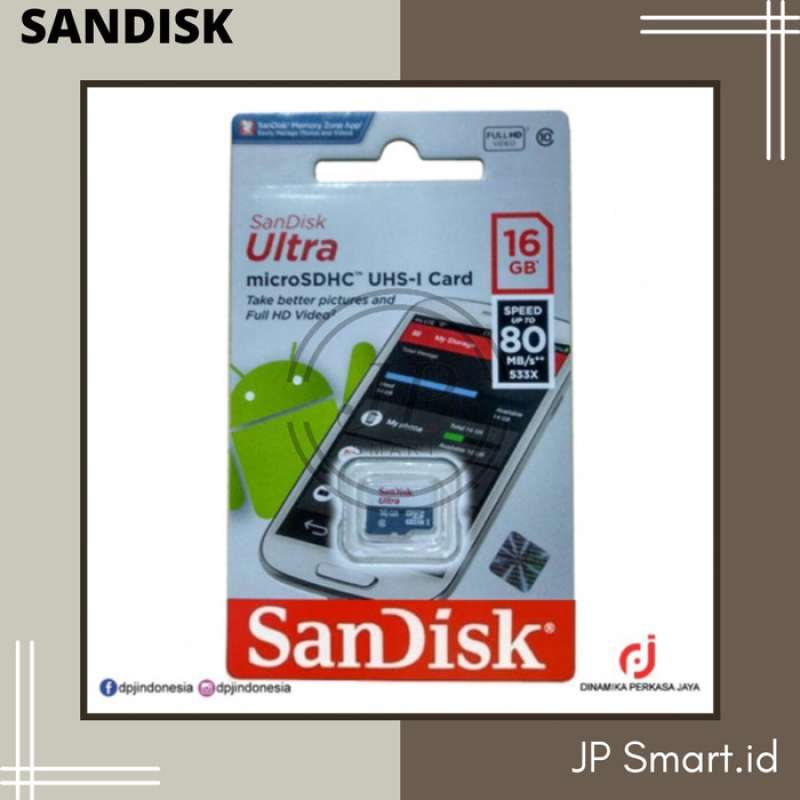 Promo SANDISK Ultra Micro SD 16Gb Memory Card Class 10 Original Diskon ...