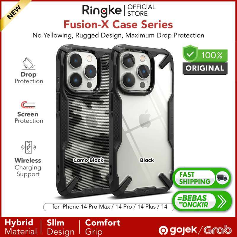 Jual Original Ringke Fusion-X Case iPhone 14 Pro Max 14 Plus 14 - Clear ...