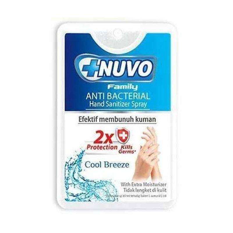 Jual Nuvo Cool Breeze Hand Sanitizer Spray - Biru [18 Ml] Di Seller ...