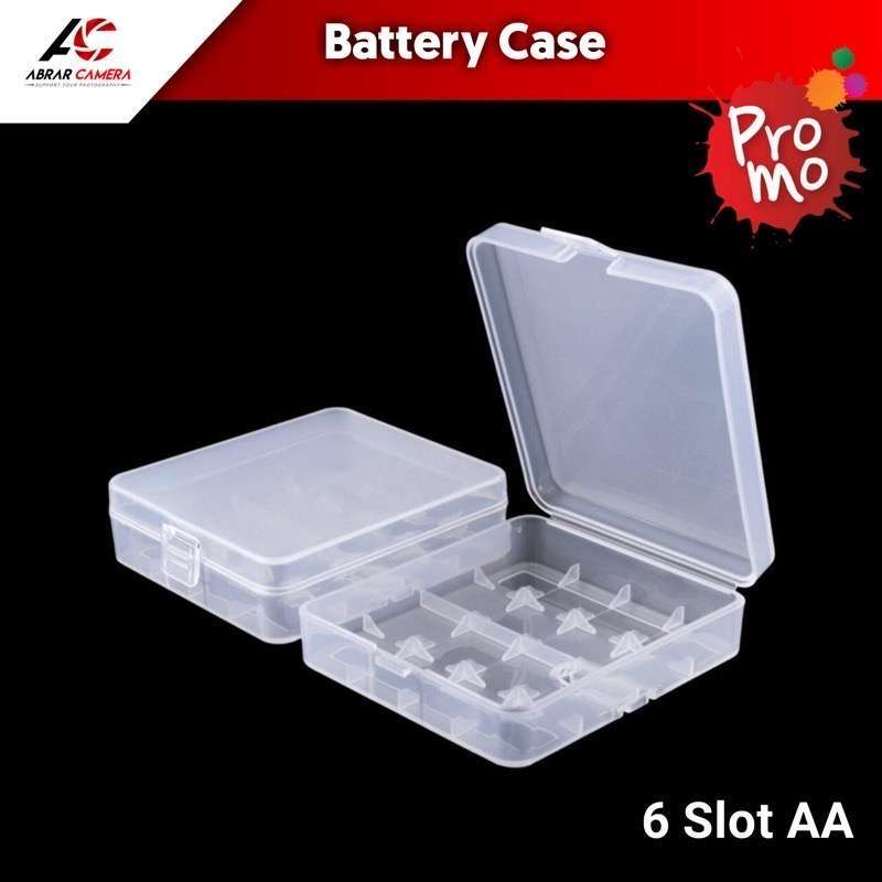 Jual Battery Case Kotak Tempat Simpan Baterai Aa Aaa 6 Slot Kotak