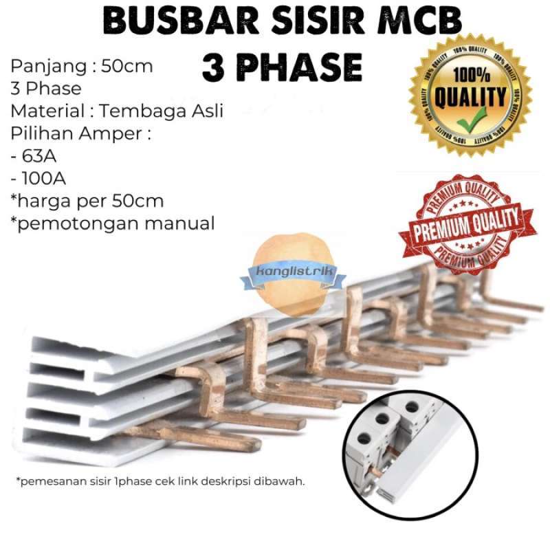 Promo BUSBAR SISIR MCB 3 PHASE SISIR MCB 3P 63A 100A Diskon 53% di ...