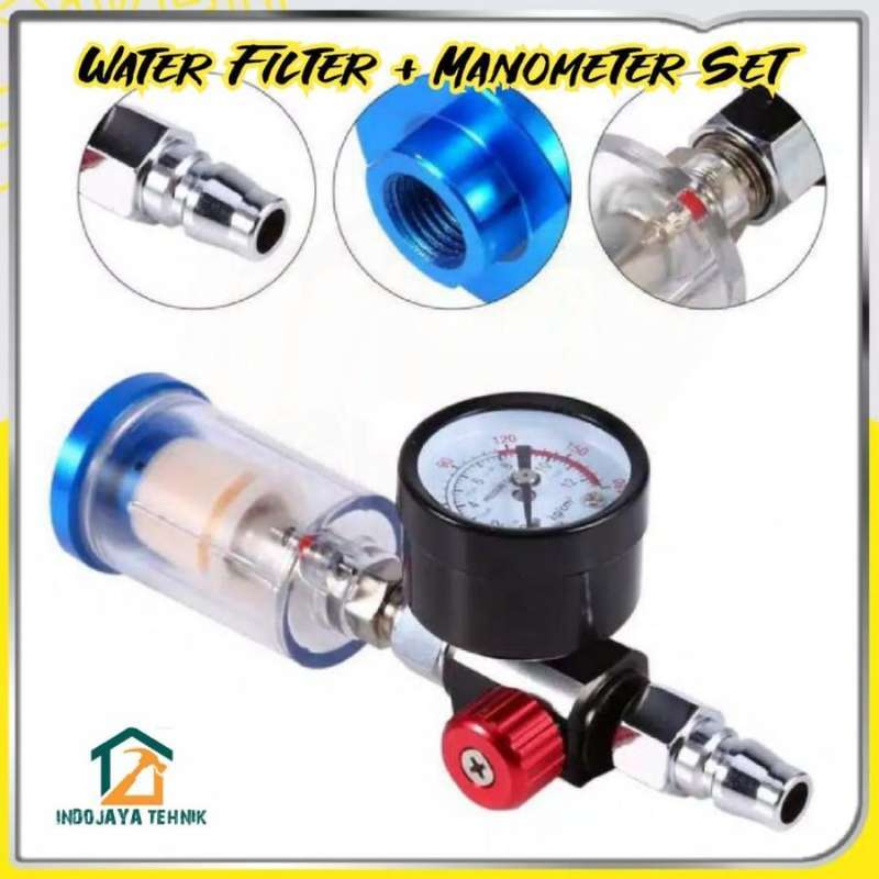 Jual High Quality Spray Paint Gun Air Regulator Manometer Gauge & Adapter P di Seller INDOJAYA ...