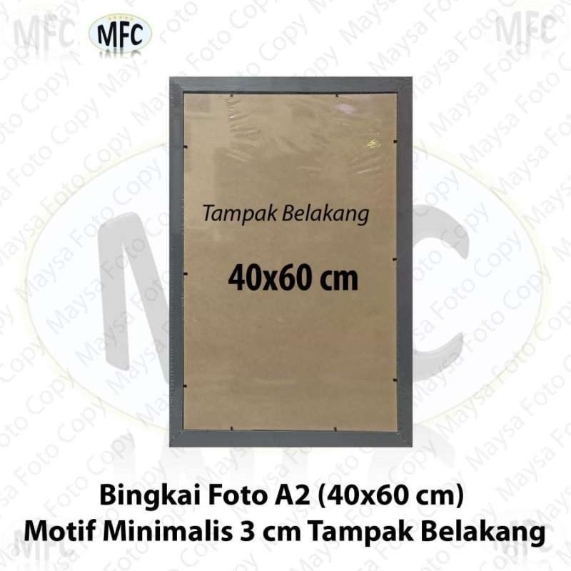 Jual Bingkai Foto Frame Pigura 40x60 Full 3cm Minimalis Hitam Dan Putih ...