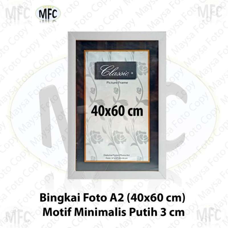 Jual Bingkai Foto Frame Pigura 40x60 Full 3cm Minimalis Hitam Dan Putih Di Seller Maysa Fotocopy ...