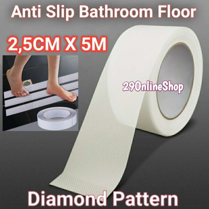 Jual sticker stiker keset tape anti slip licin lantai toilet shower ...