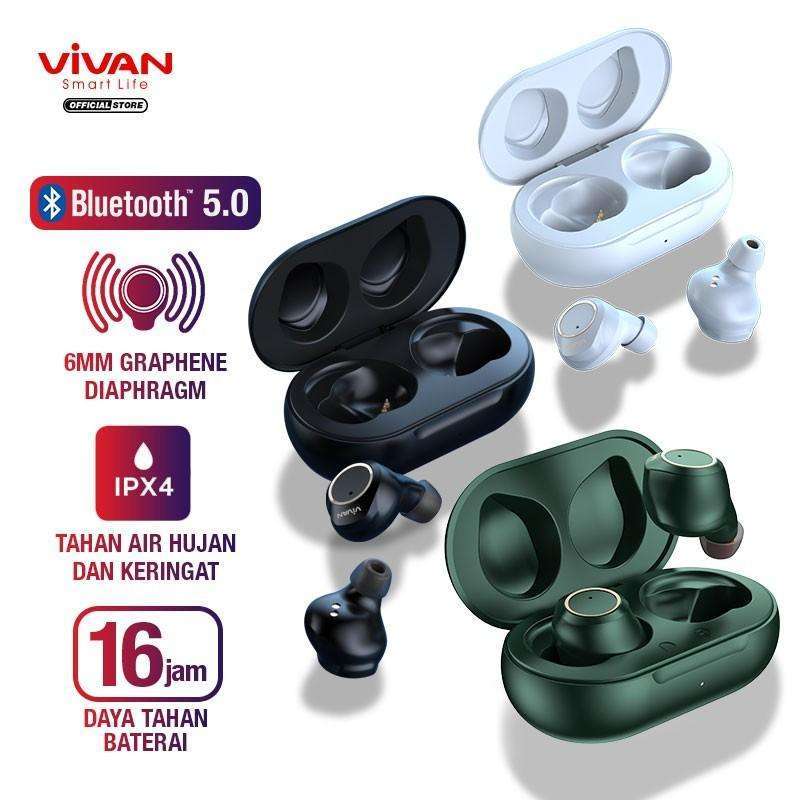 Jual Earbuds TWS VIVAN Liberty T100S Headset Bluetooth Earphone ...