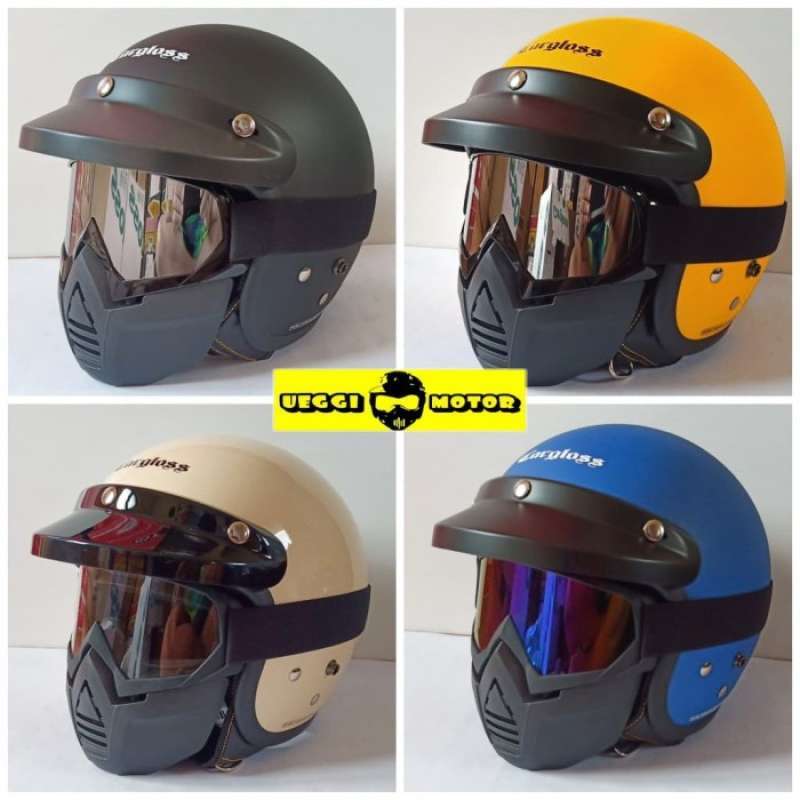 Jual Helm Cargloss Google mask di Seller Pusat Helm Original - Kapuk ...