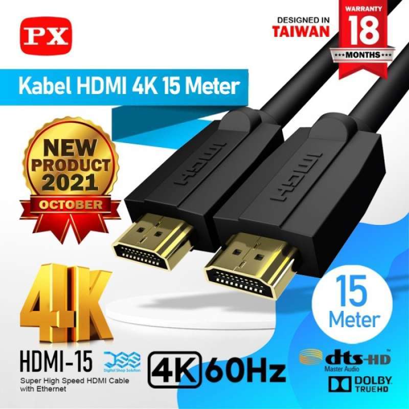 Promo Kabel HDMI 4K Ultra HD HDR ARC High Speed Quality 15 Meter PX ...