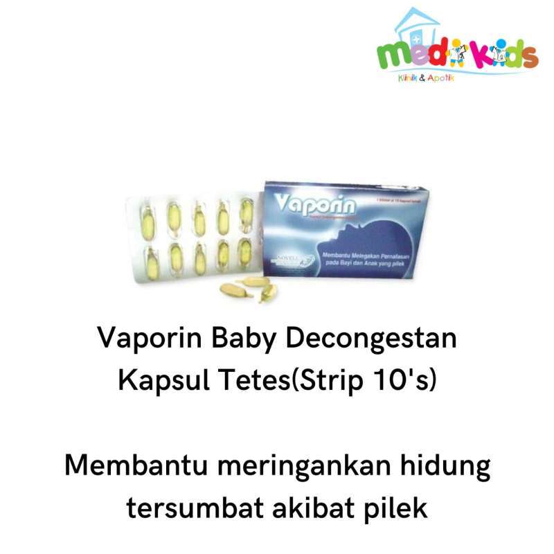 Jual Vaporin Baby Decongestan Kapsul Obat Hidung Tersumbat Bayi Pilek ...