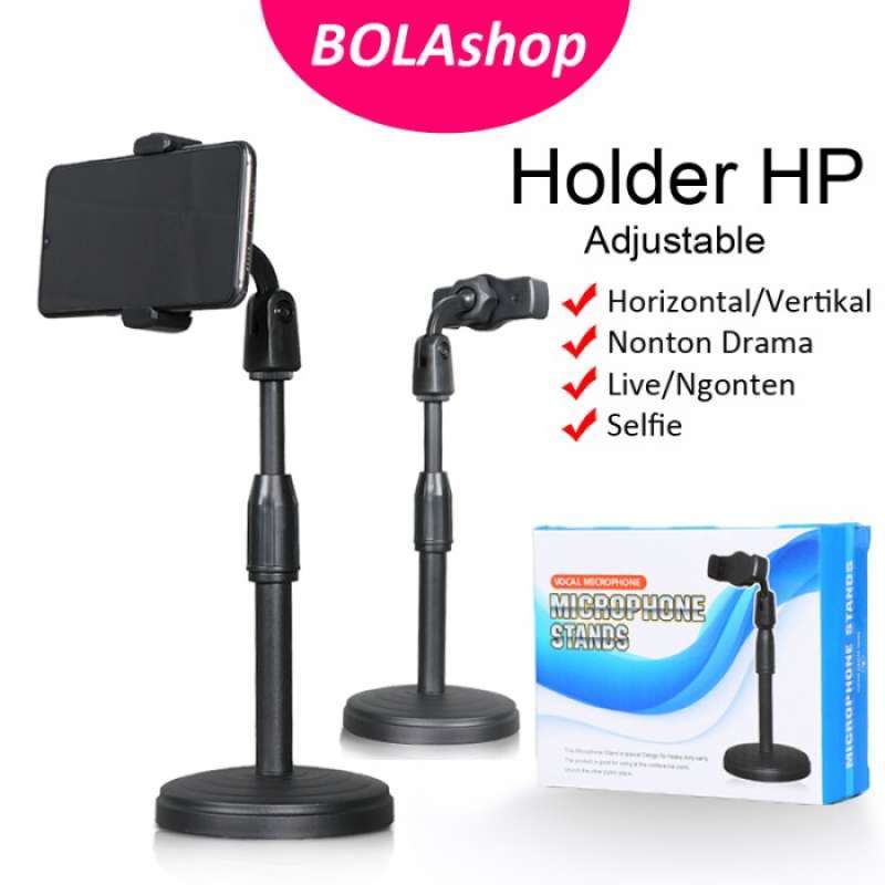 Promo Stand Hp Adjustable Universal Phone Holder Meja Live Stand ...
