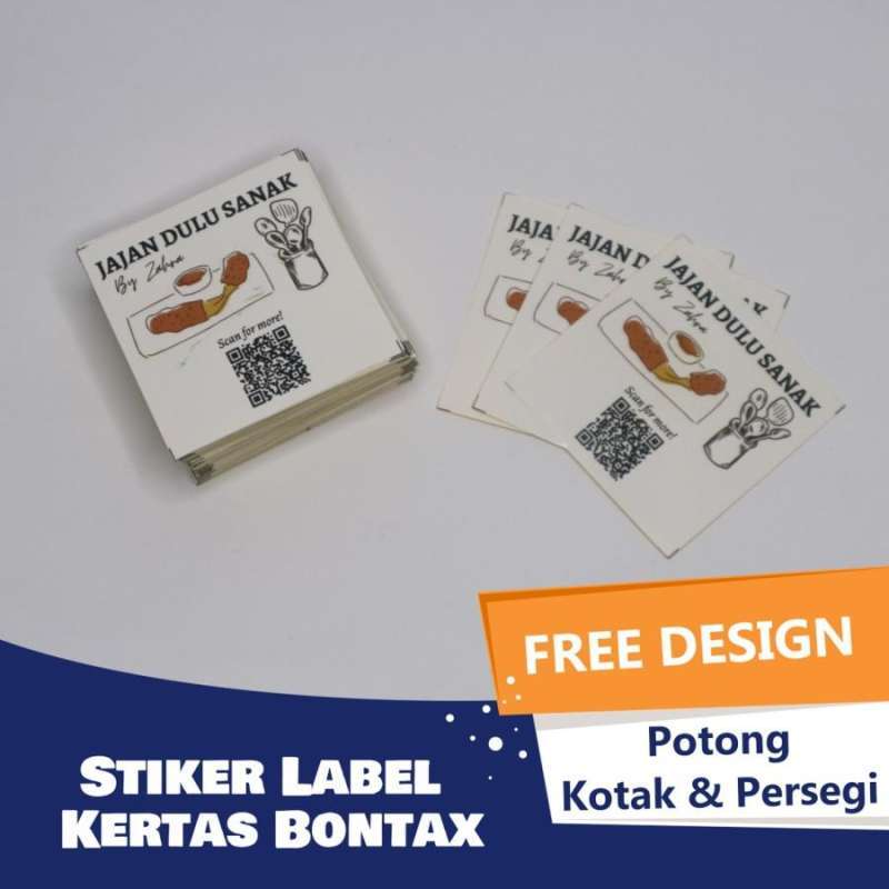 Jual Cetak Stiker Cromo Bontak Label Online Shop Pola Persegi Ukuran ...