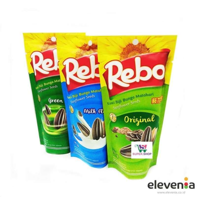 Jual Rebo Kuaci Biji Bunga Matahari 150 Gram Original Milk Green