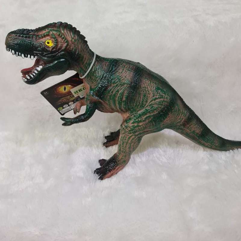 Jual mainan anak dinosaurus tyrex karet besar plus suara di Seller ...