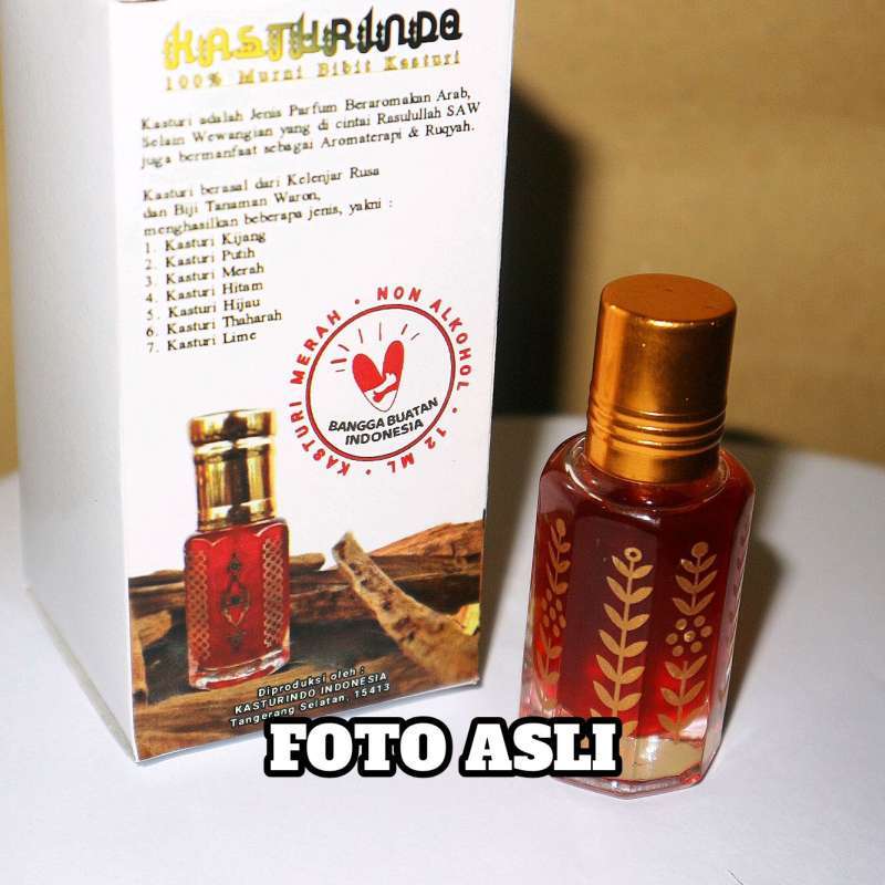 Jual Parfum Minyak Wangi Kasturi Merah Misk Red Original 12 Ml Milli Di ...