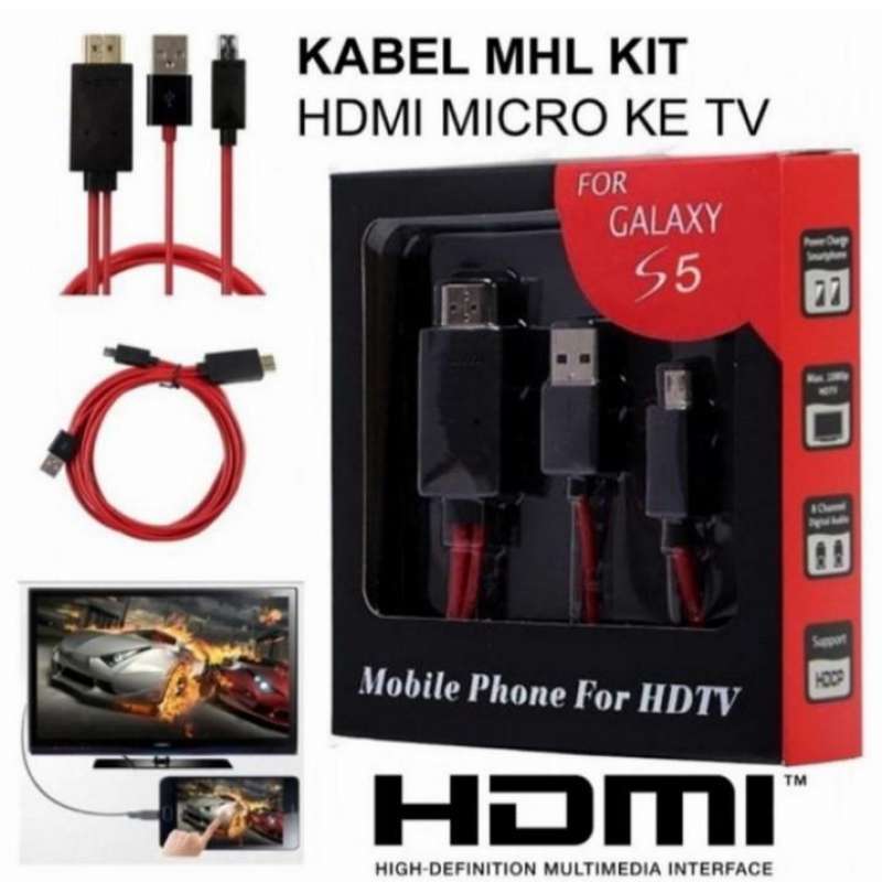 Jual KABEL HDMI V8 MICRO MHL TO HDMI MEDIA ADAPTER di Seller ROXY PHONE CELL - Duri Pulo, Kota ...