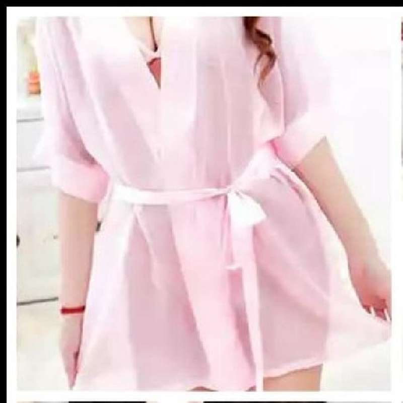 Jual Lingerie Transparan Sexy Kimono Wanita Bra G String Baju Tidur 0961