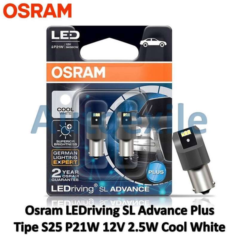 Jual Osram LED S25 P21W BA15s 12V White Putih Original Lampu Mundur Rem Sein Mobil Dudukan ...