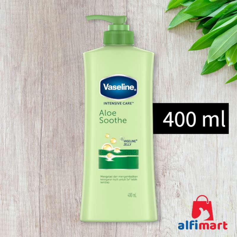Promo Vaseline hand Body Lotion Intensive Care Aloe Soothe warna Hijau ...