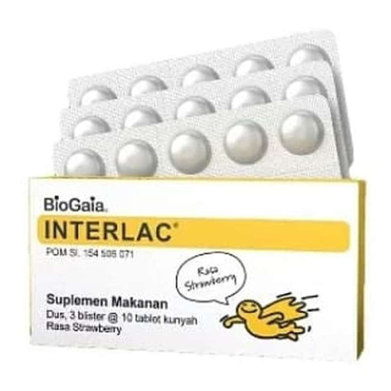Jual Interlac tablet kunyah (30) Rasa Strawberry - Interlac 30 Pcs di ...
