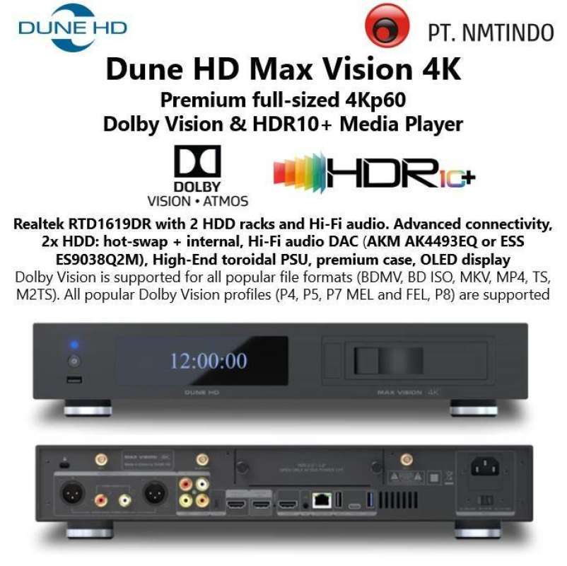 Jual Dune HD Max Vision 4K Solo Dolby Vision HDR10 Plus & Android Smart ...