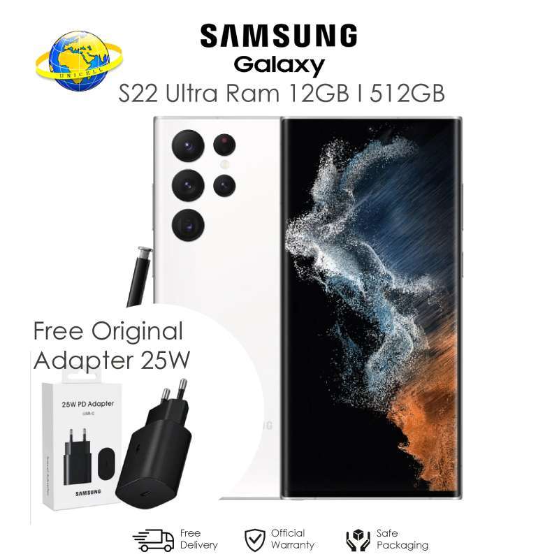 Jual SAMSUNG Galaxy S22 Ultra 5G RAM 12/512GB Garansi Resmi SEIN - White di Seller Unicell ...