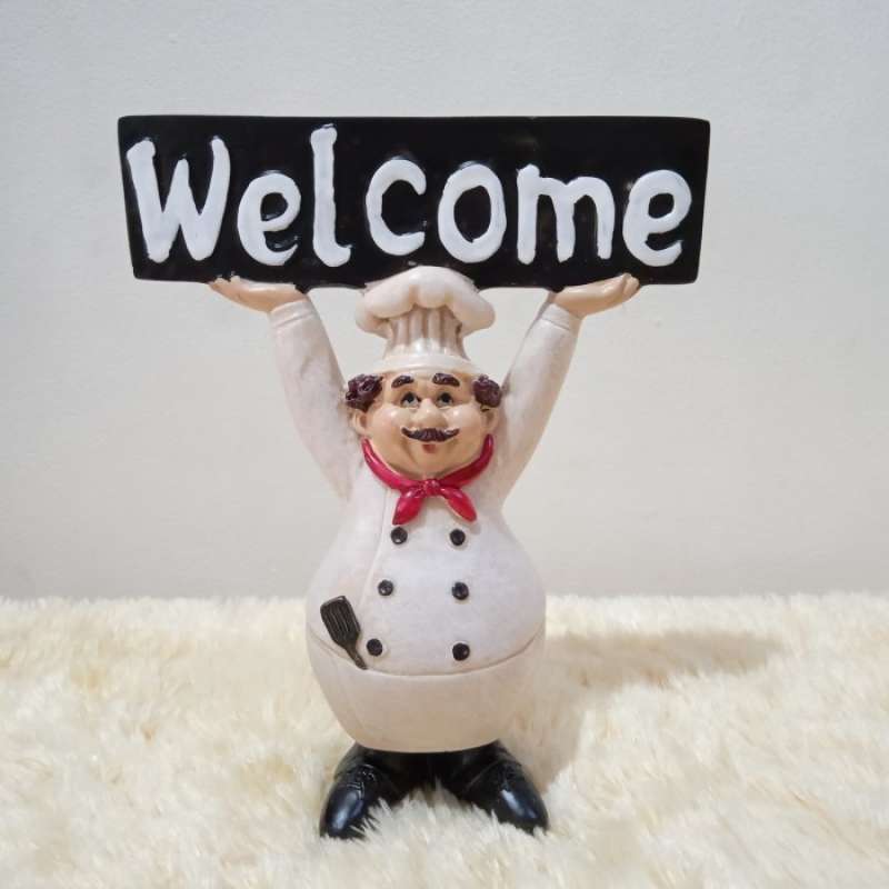 Jual Patung Pajangan Koki Chef Welcome di Seller Myisha Store ...