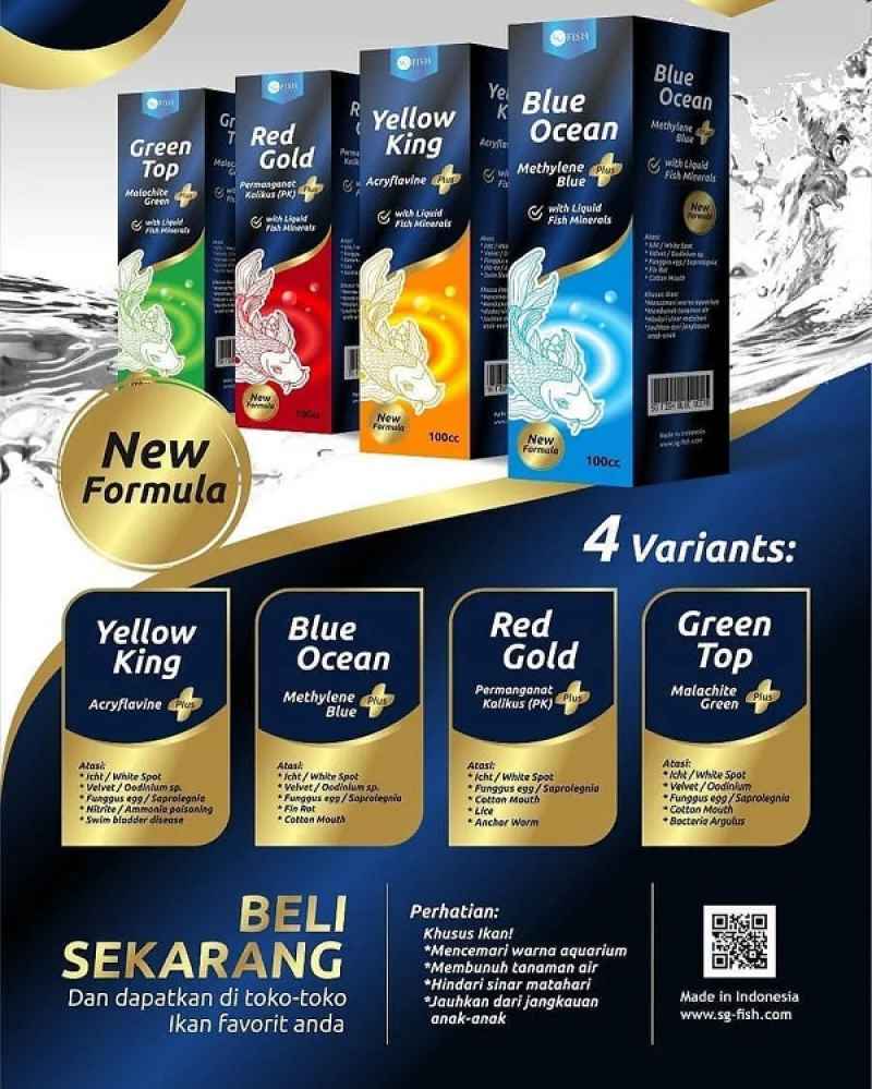 Jual Sg Fish Blue Ocean Methylene Blue Obat Ikan 100ml Di Seller Neo ...